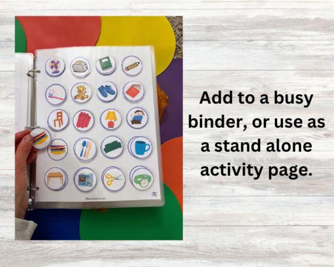 Matching Toddler Busy Book / Matching Worksheet / Quiet Book / Busy ...