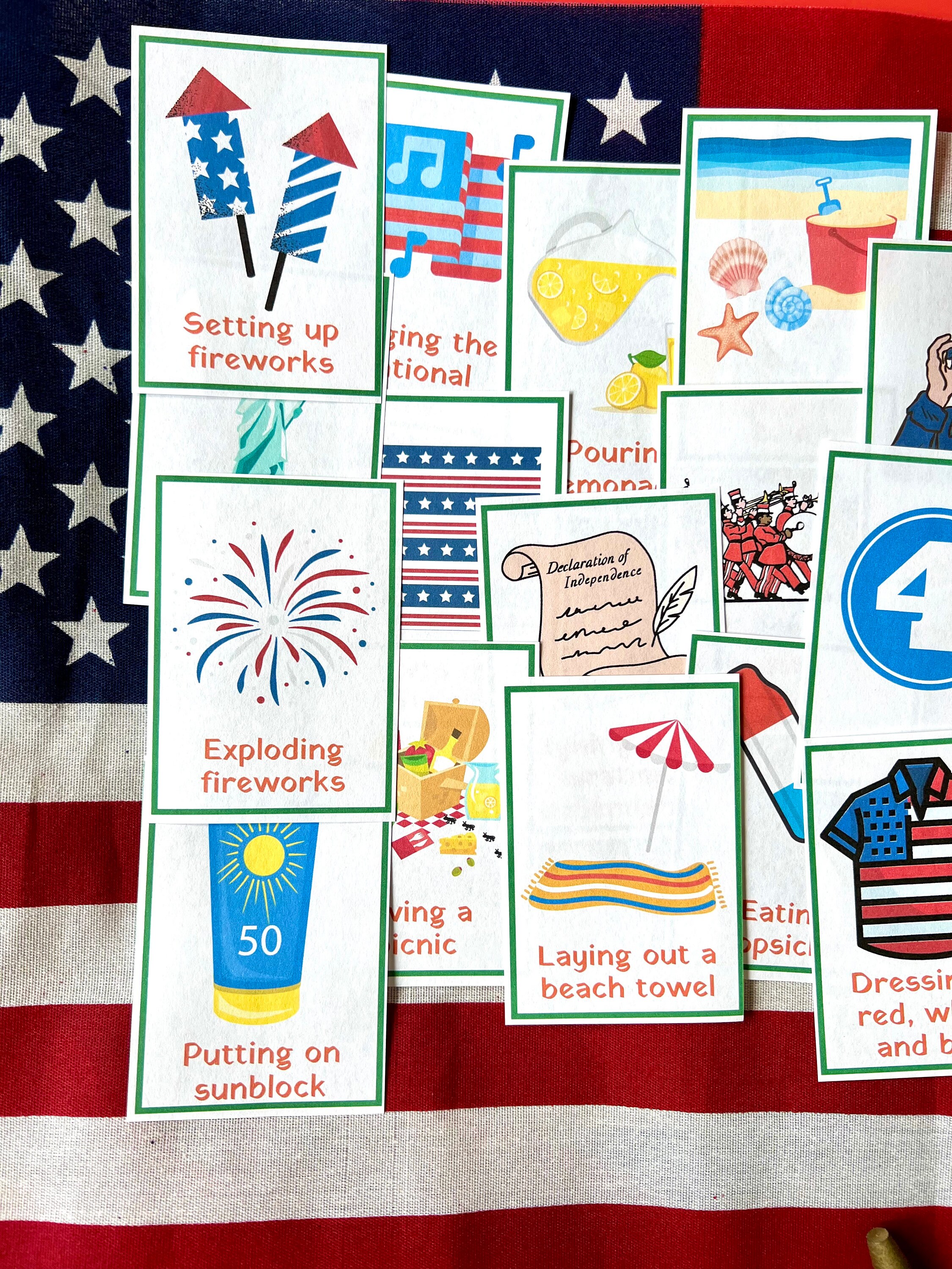 Printable 4th of July Charades Kids Family Game, Independence Day Games ...