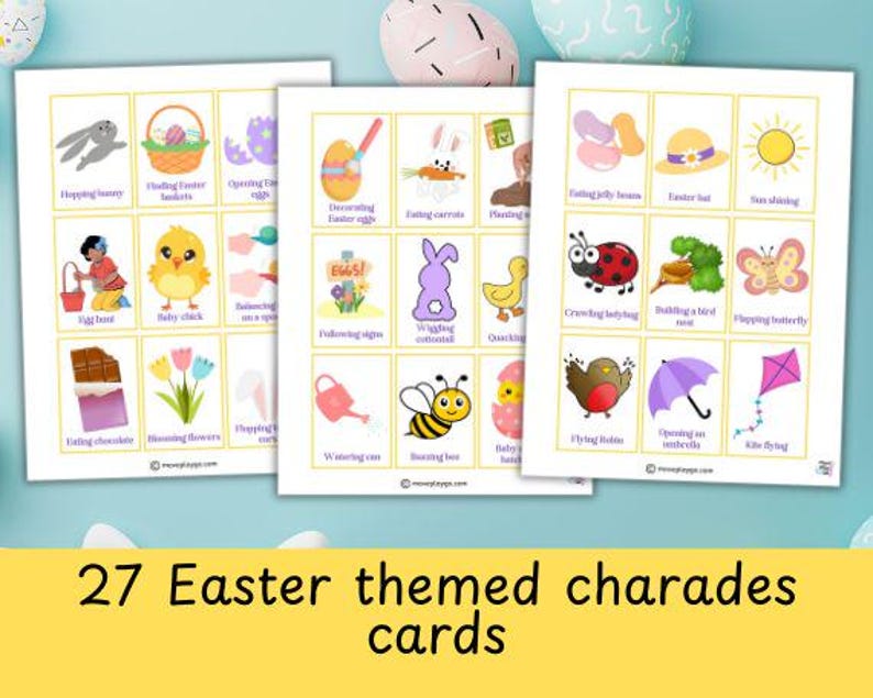 Easter Charades for Kids / Easter Games Printable / Easter Classroom ...