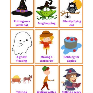 Halloween Charades, Halloween Party Games, Family Game Night, Classroom ...