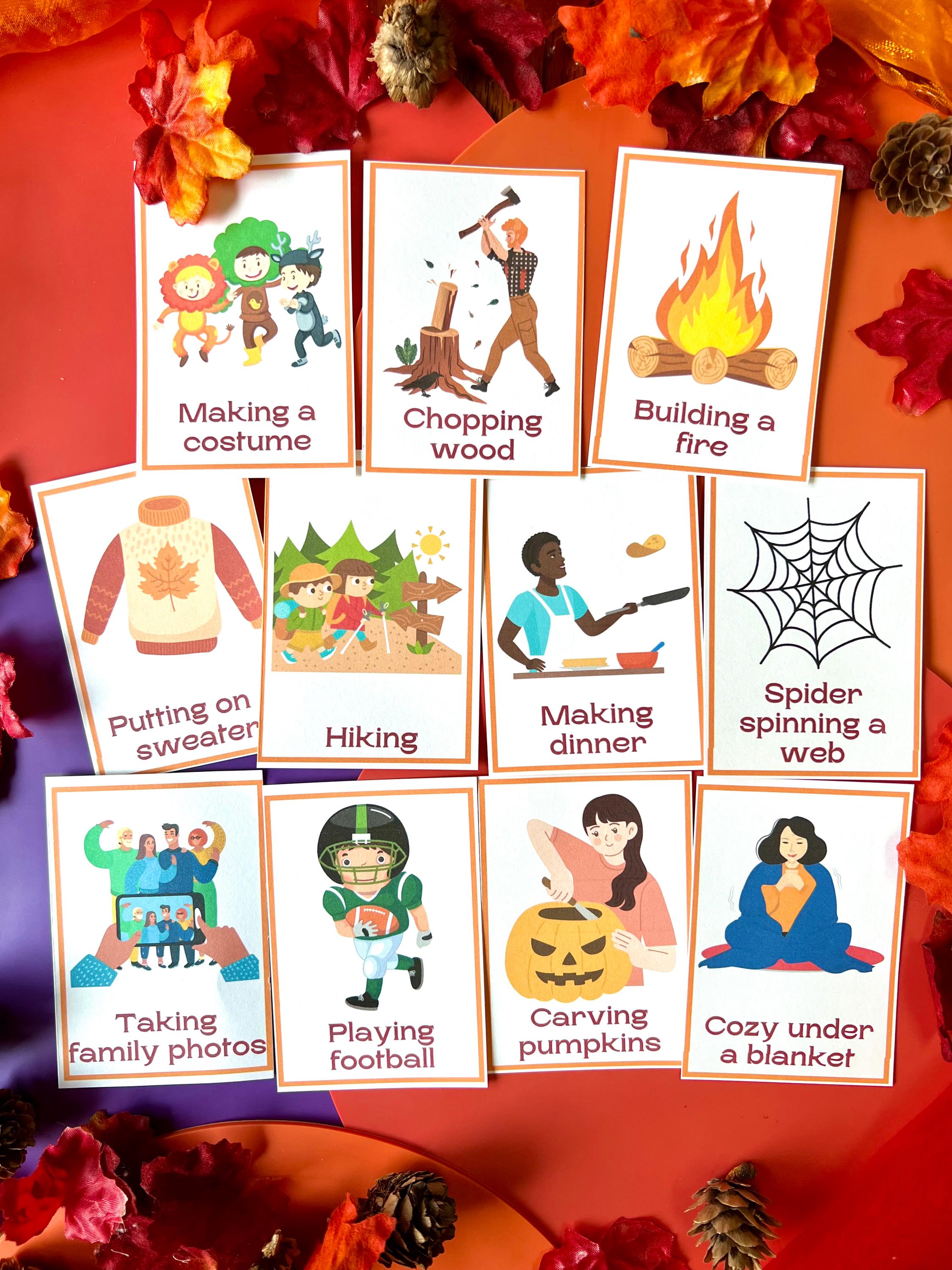 Fall Charades, Printable Kids Activities, Fall Activities for ...