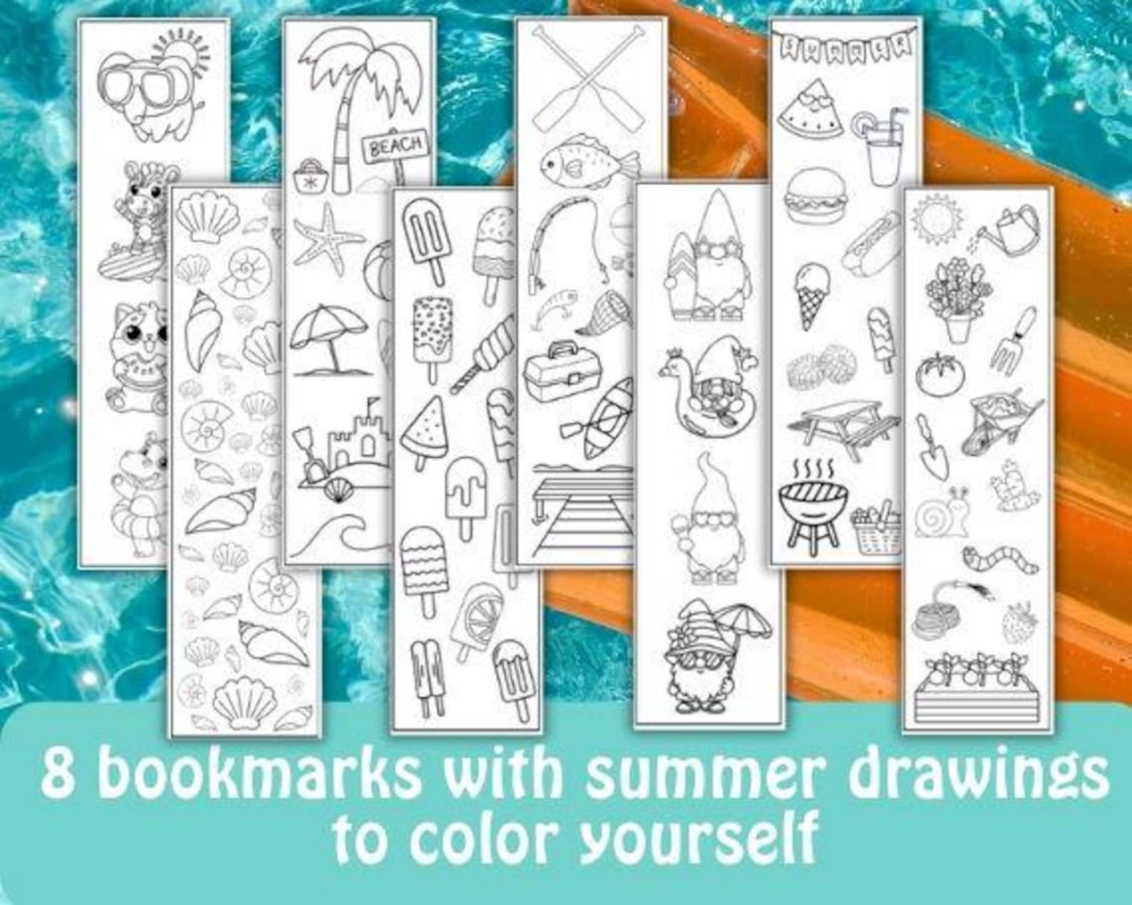 Summer Bookmarks / Printable Bookmarks for Summer Reading / Summer ...