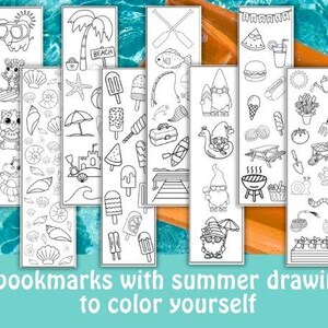 Summer Bookmarks / Printable Bookmarks for Summer Reading / Summer ...