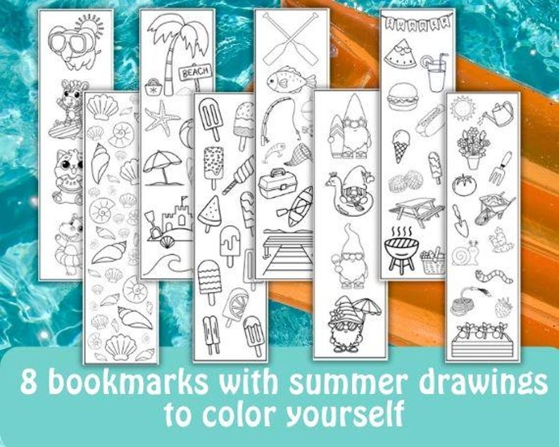 Summer Bookmarks / Printable Bookmarks for Summer Reading / Summer ...