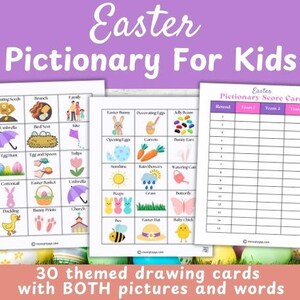 Easter Pictionary / Easter Game Printable / Easter Activities for Kids ...