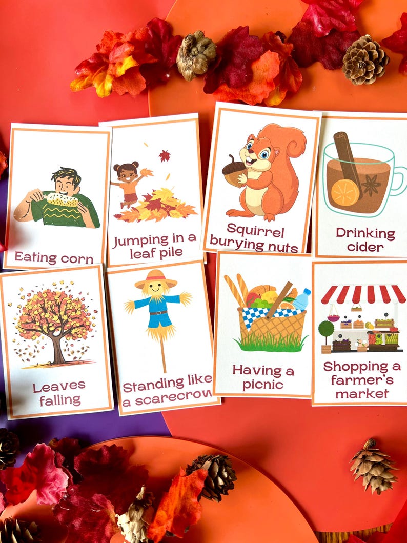 Fall Charades, Printable Kids Activities, Fall Activities for ...