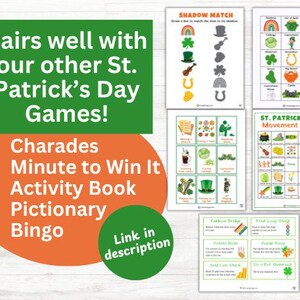 St. Patrick's Day Minute to Win It Cards / St. Patrick's Day Games ...