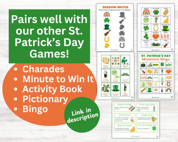 St. Patrick's Day Minute to Win It Cards / St. Patrick's Day Games ...
