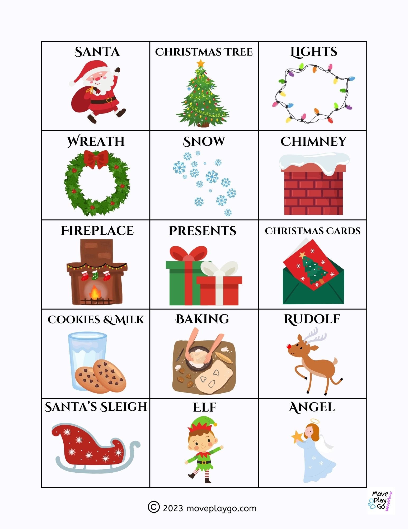 Christmas Pictionary Game for Kids, Christmas Games Printable ...