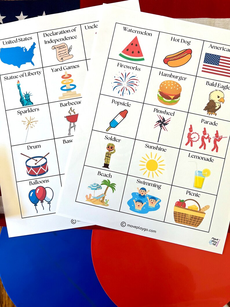 Fun 4th of July Pictionary Game for Kids, Independence Day Activity ...