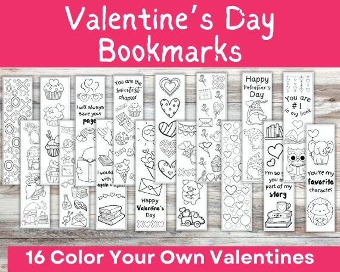 Printable Bookmarks for Classroom Valentines / Class Valentine's ...