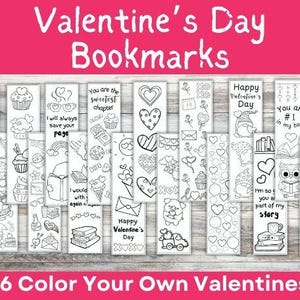 Printable Bookmarks for Classroom Valentines / Class Valentine's ...