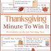 Thanksgiving Minute to Win It, Thanksgiving Game, Thanksgiving Party ...
