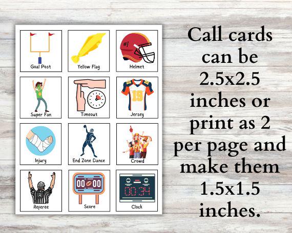 Football Bingo / Football Bingo Board / Football Bingo for Kids / Super ...
