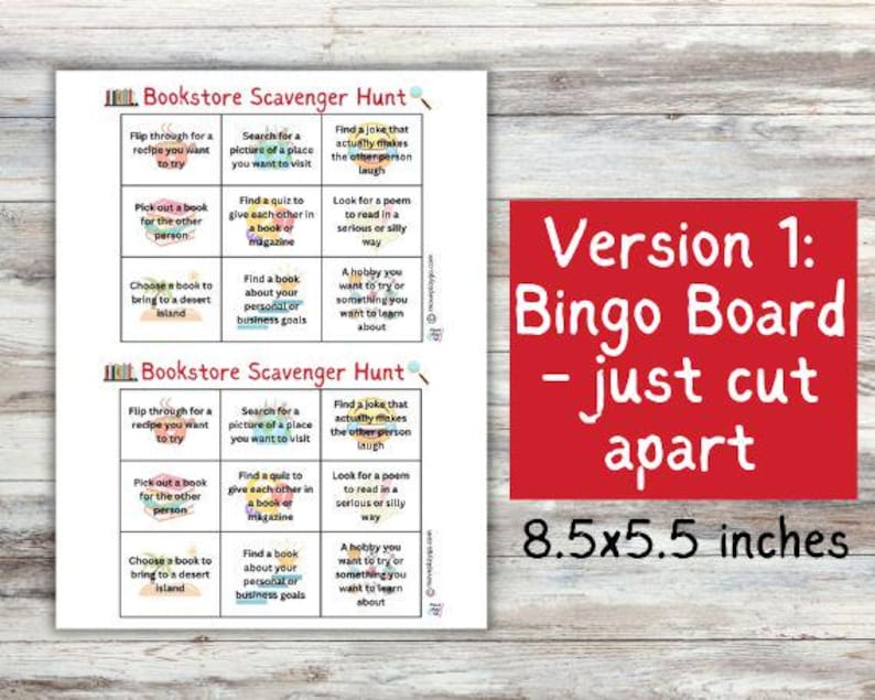 Bookstore Scavenger Hunt Date Night Idea / Adult Scavenger Hunt ...