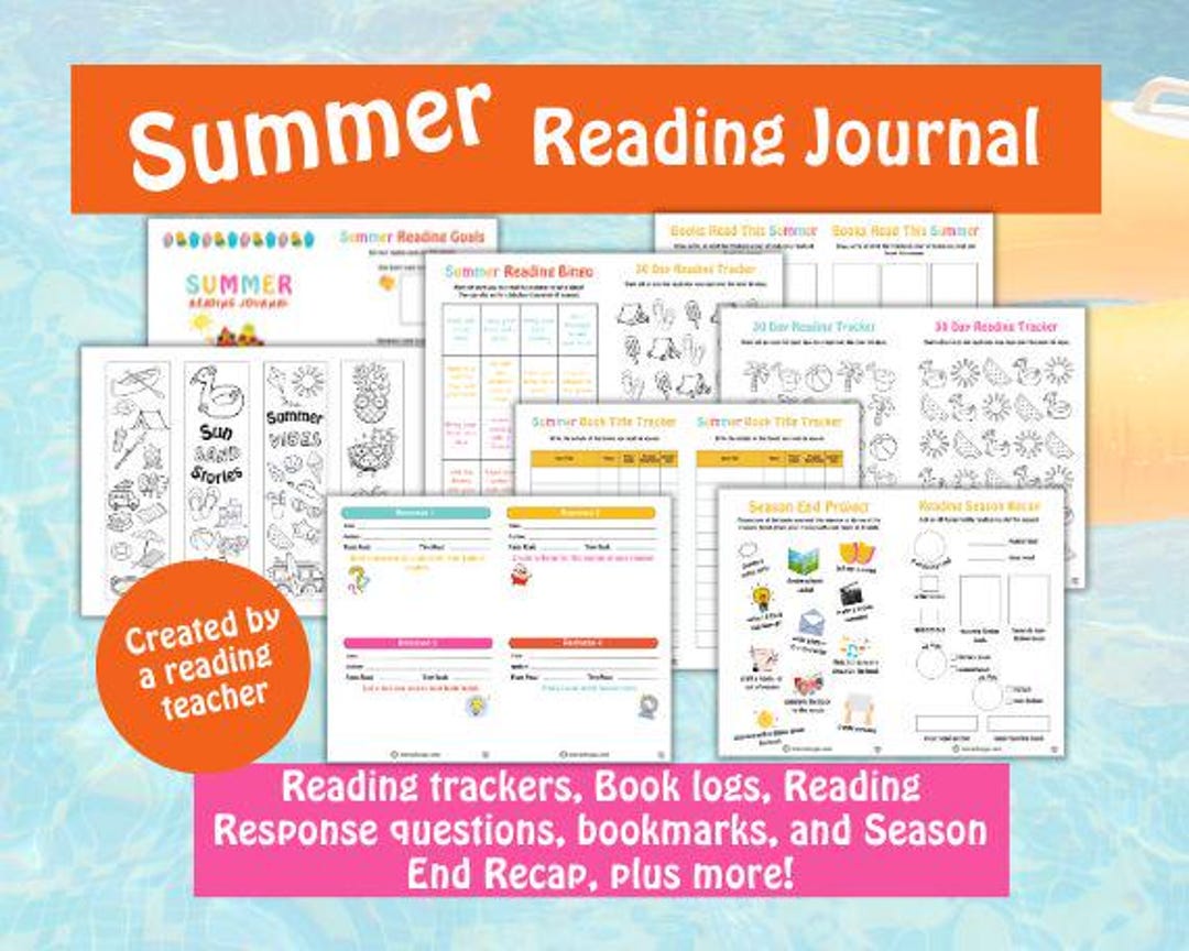 Summer Reading Journal Printable / Reading Tracker / Reading Log ...