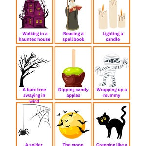 Halloween Charades, Halloween Party Games, Family Game Night, Classroom ...