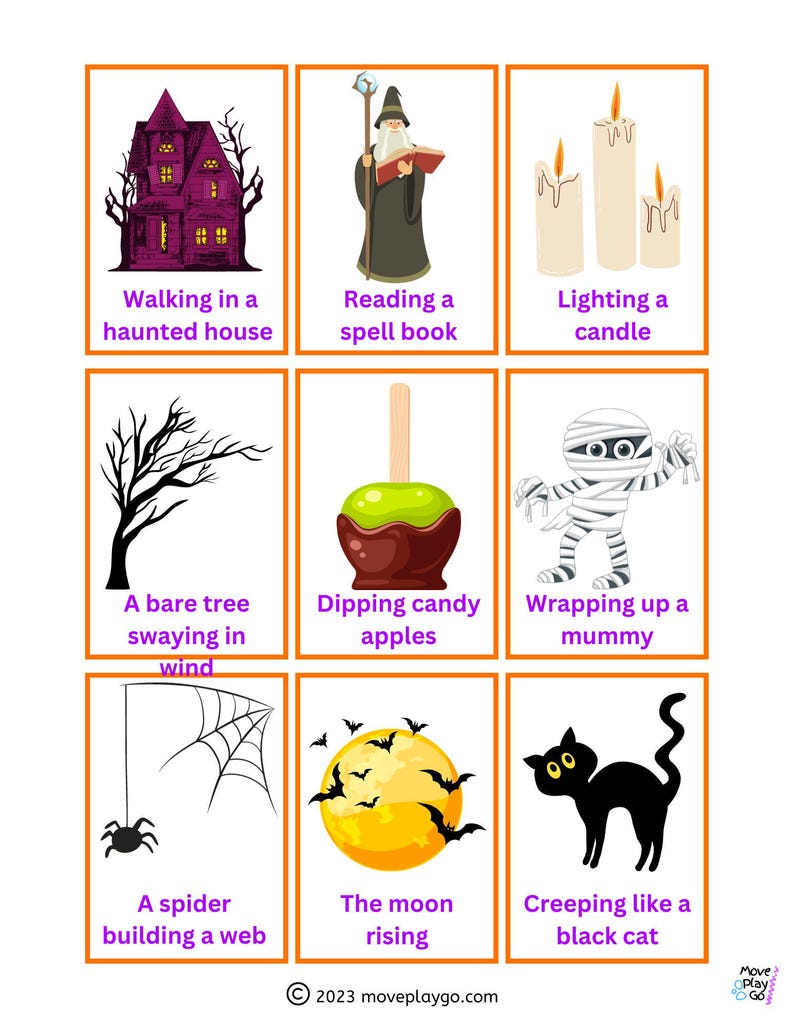 Halloween Charades, Halloween Party Games, Family Game Night, Classroom ...