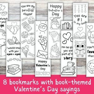 Printable Bookmarks for Classroom Valentines / Class Valentine's ...