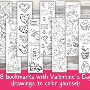 Printable Bookmarks for Classroom Valentines / Class Valentine's ...