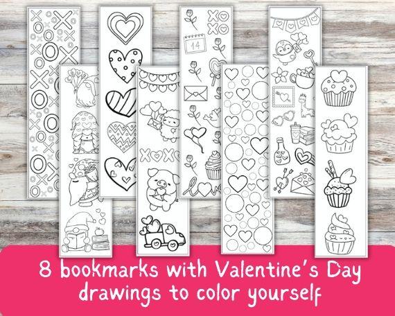 Printable Bookmarks for Classroom Valentines / Class Valentine's ...