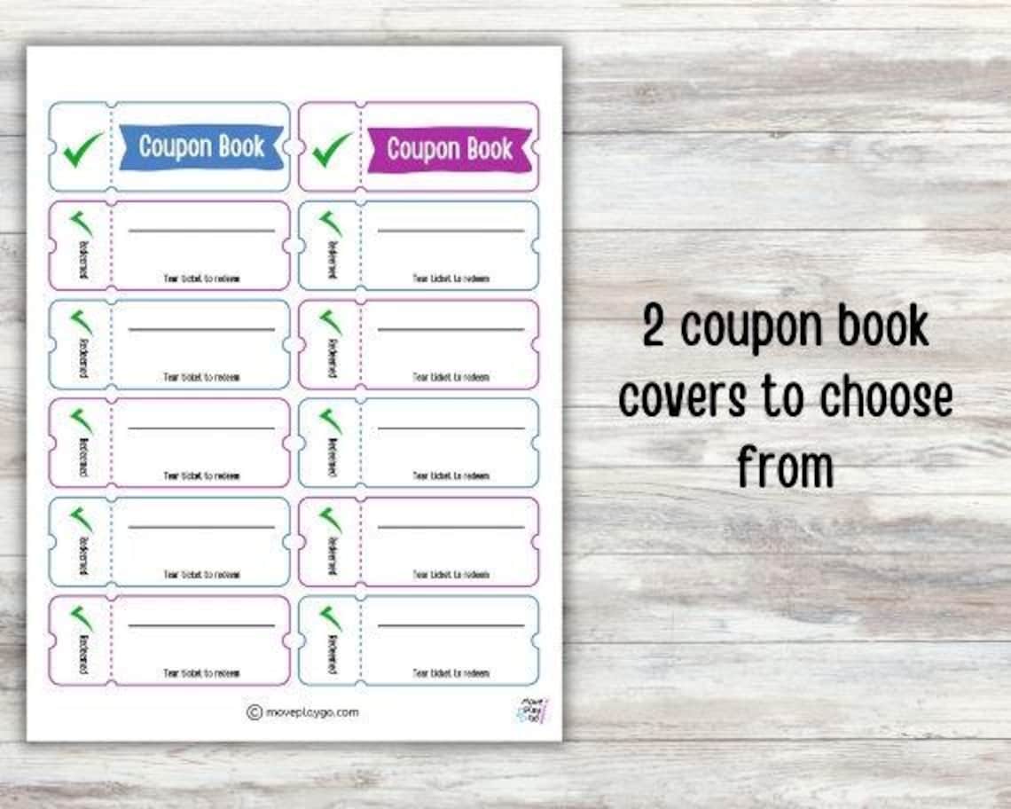 Coupon Book for Kids / Coupon Book Gift / Kids Coupons / Printable ...