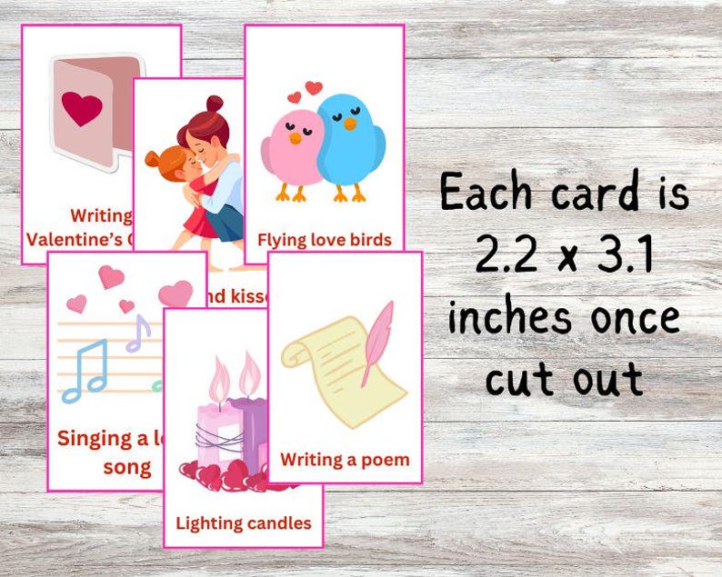 Valentine's Day Charades for Kids / Classroom Valentine's / Galentine's ...