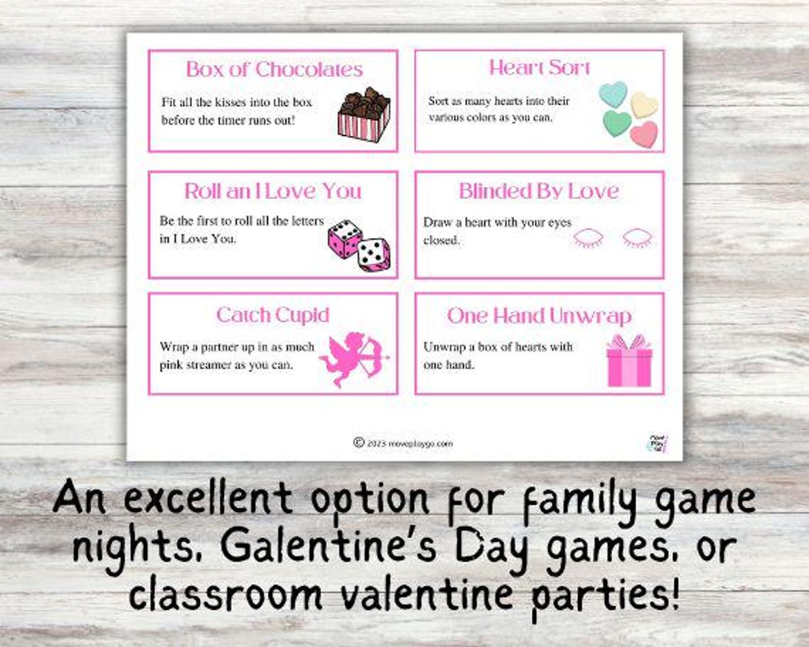 Valentine's Day Minute to Win It Game Cards / Classroom Valentines ...