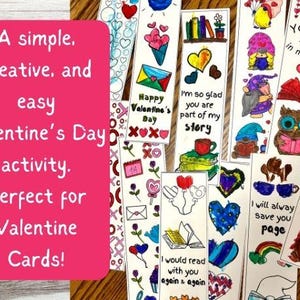 Printable Bookmarks for Classroom Valentines / Class Valentine's ...