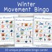 Winter Movement Bingo - Etsy