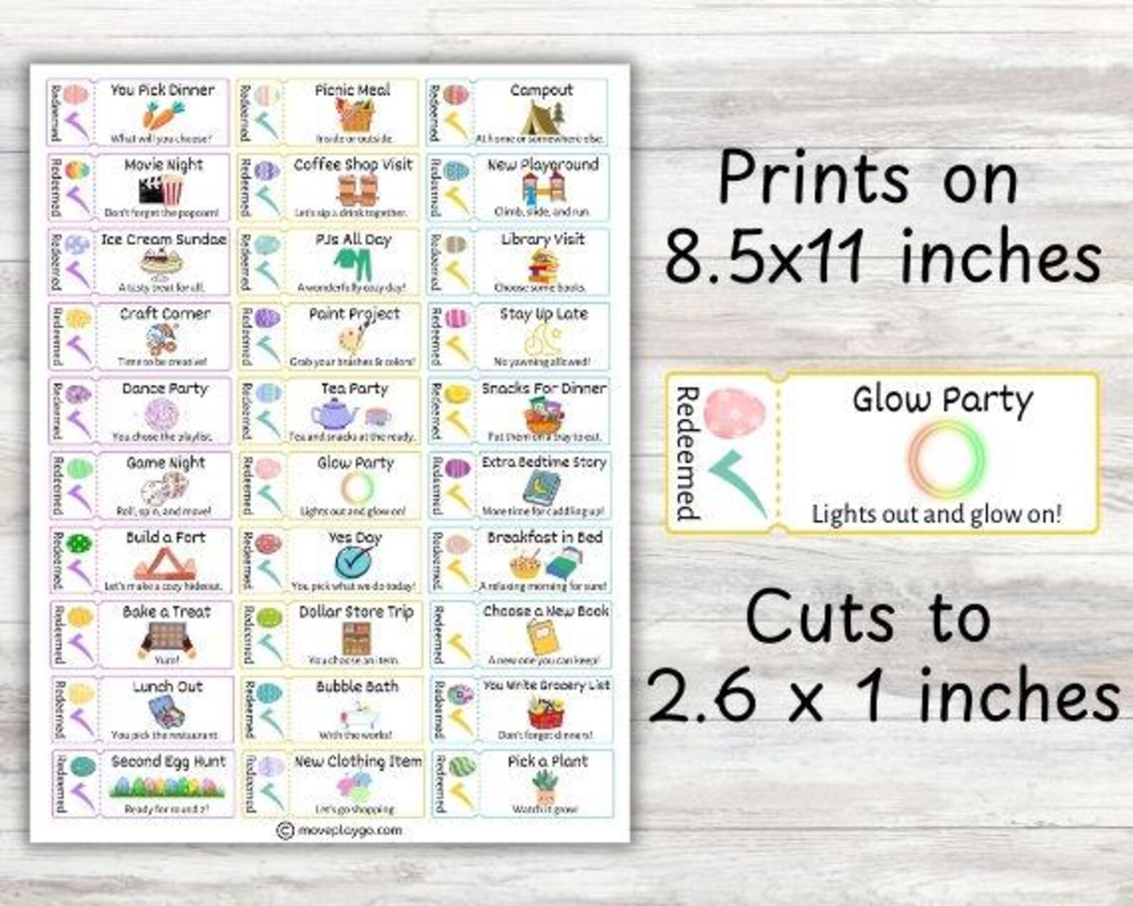 Easter Coupons / Easter Egg Coupon / Easter Egg Tokens / Family Games ...