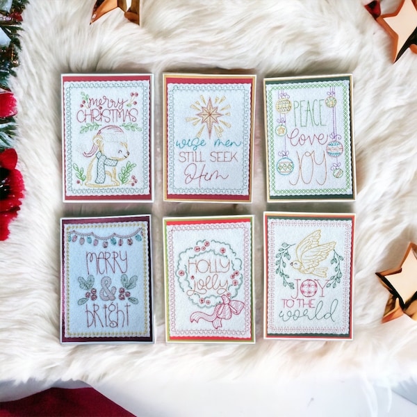 Embroidered Notecard - Etsy