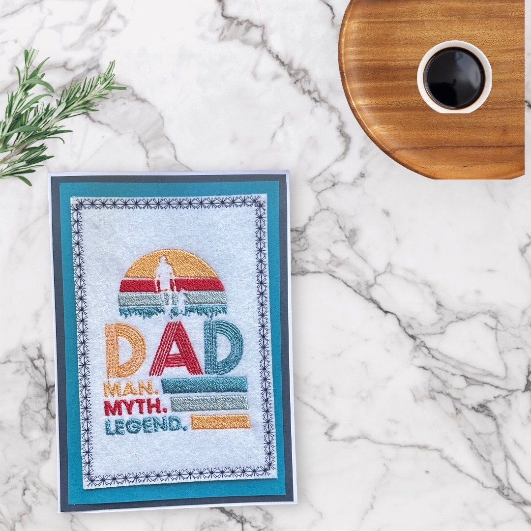 Personalized Card, Handmade Special Occasion Gift, Unique Embroidered ...