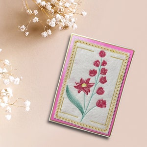 Handcrafted Embroidered Floral Cards - Elegant Greeting Card Set - Etsy