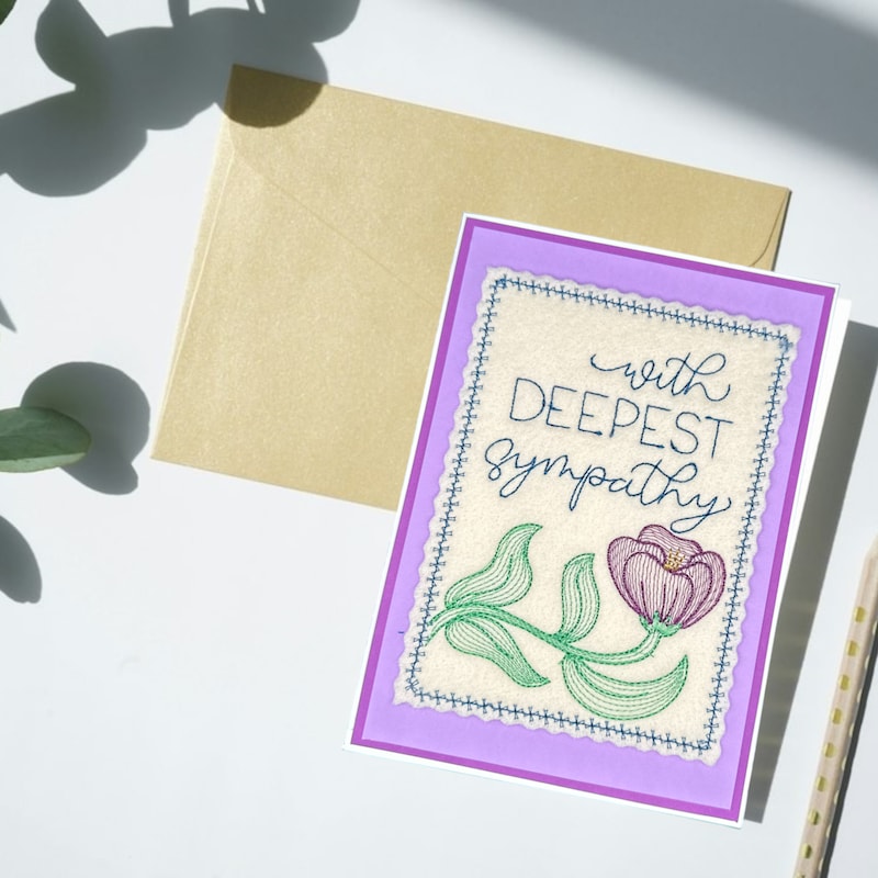 Handcrafted Sympathy Card - Etsy