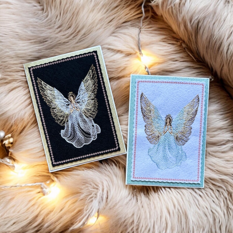 Embroidered Card - Etsy