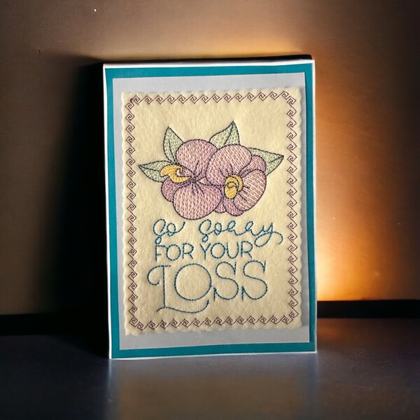 Embroidered Notecard - Etsy