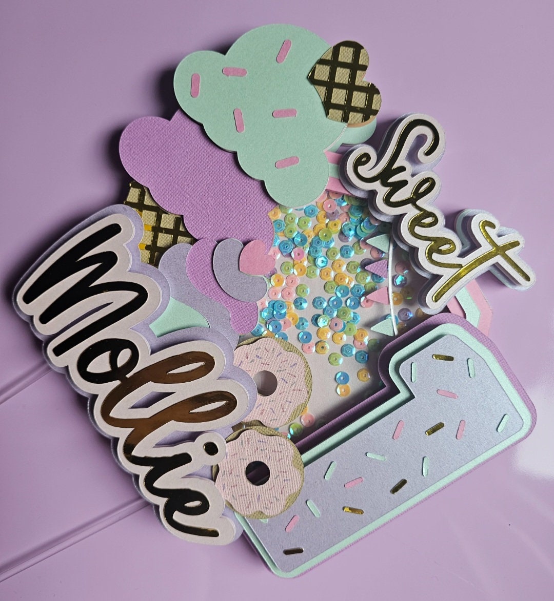 Sweet One Cake Topper Candy Themed Cake Topper Sweet Treats Cake Topper ...