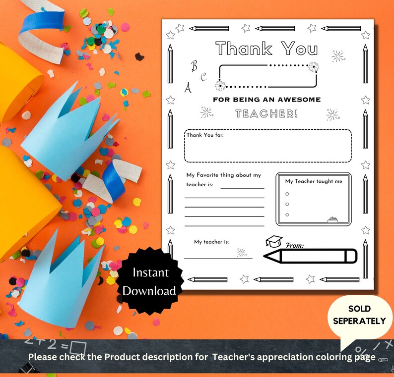 Teacher Appreciation Week Printable Teacher Thank You Card - Etsy