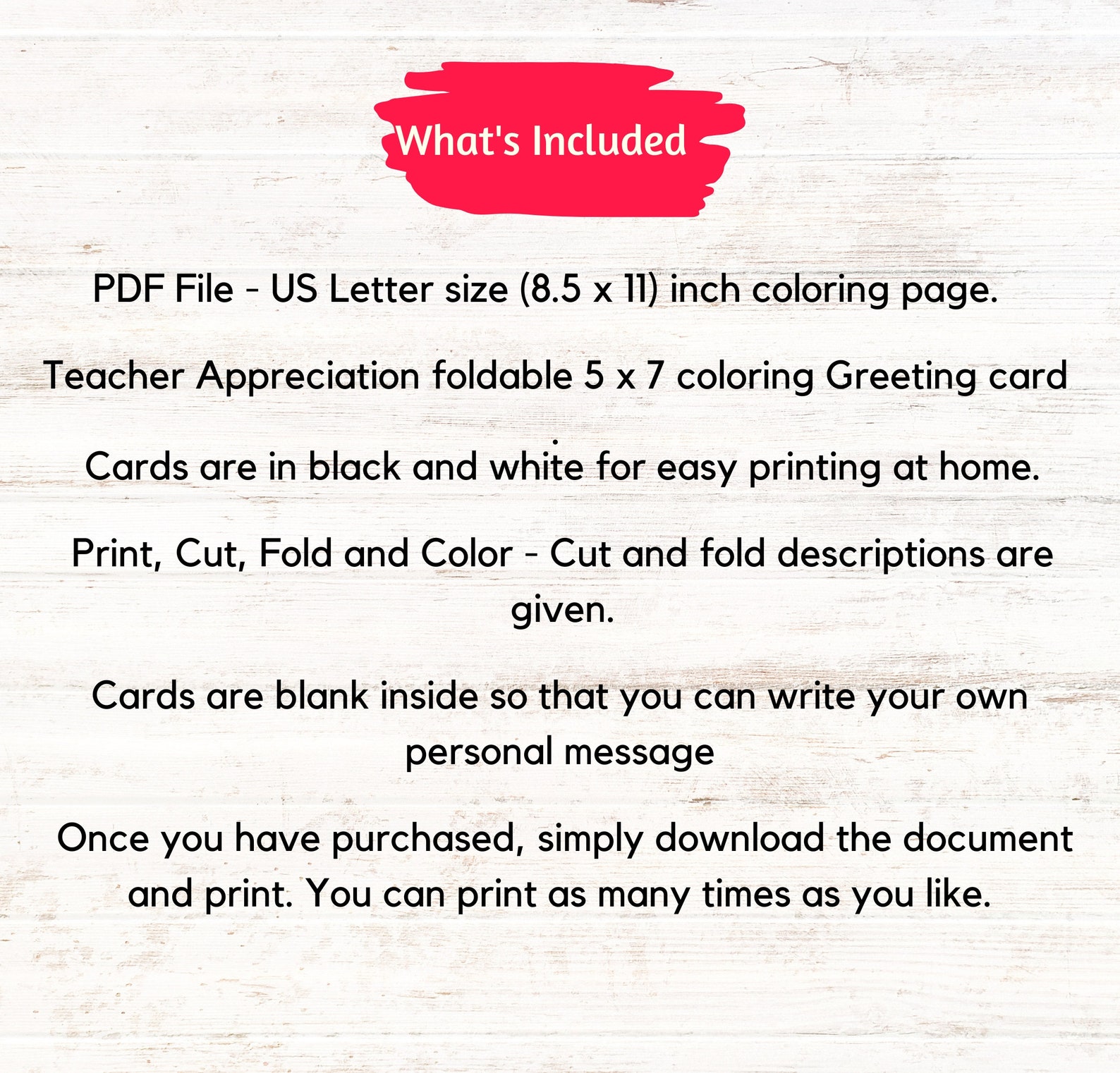 Teacher Appreciation Week Printable Teacher Thank You Card - Etsy