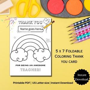 Teacher Appreciation Week Printable, Teacher Thank You Card Printable ...