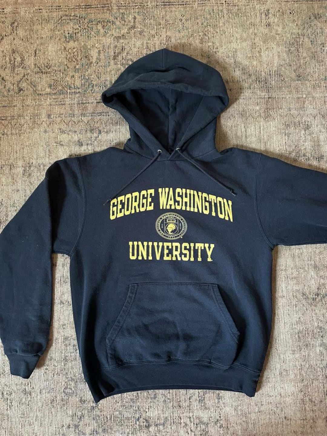 2000's George Washington University Navy + Yellow Buff Champion Eco ...