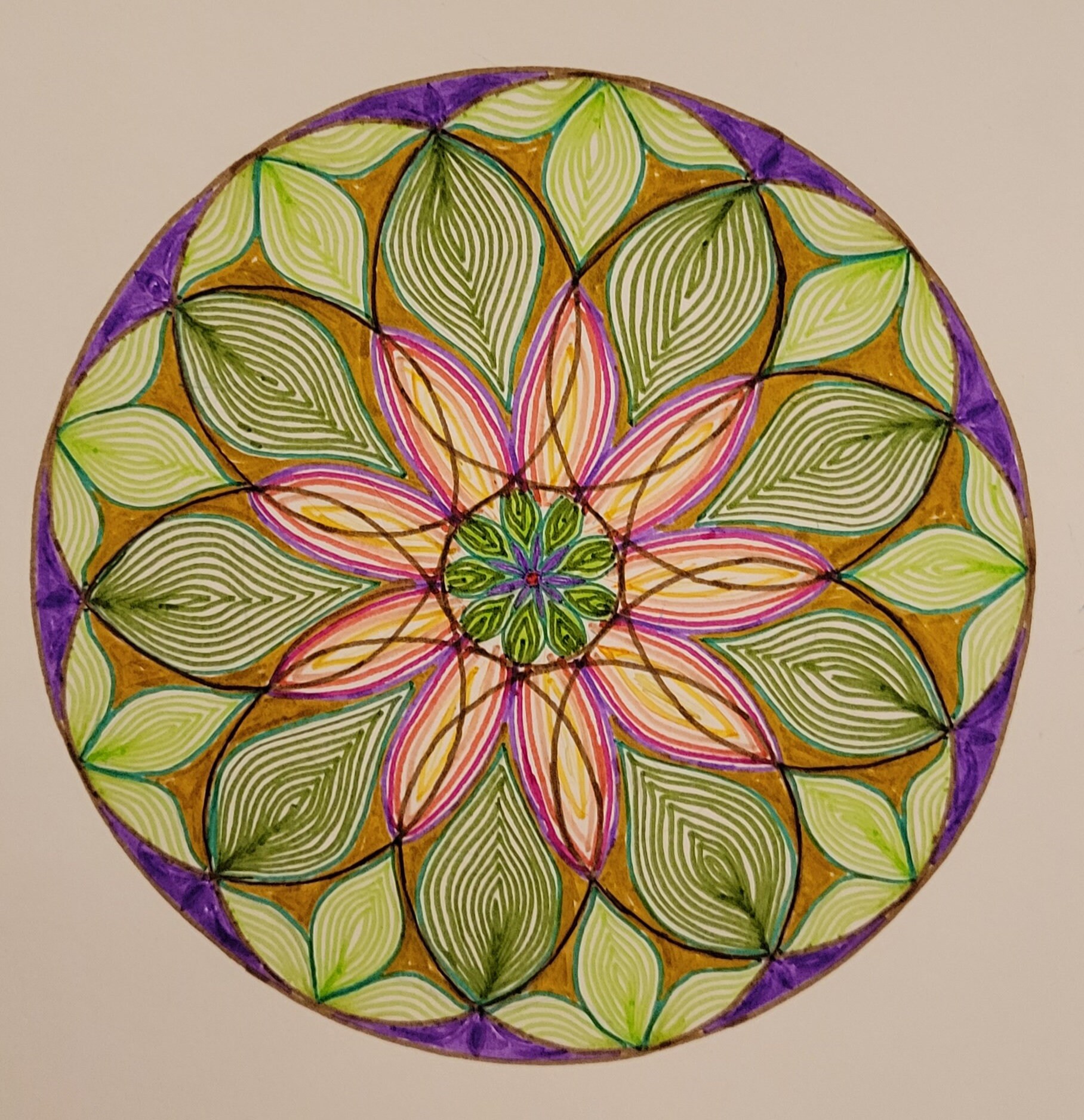 Mandala Print, Geometric Wall Decor, Tarot Art Pentacles Discs ...