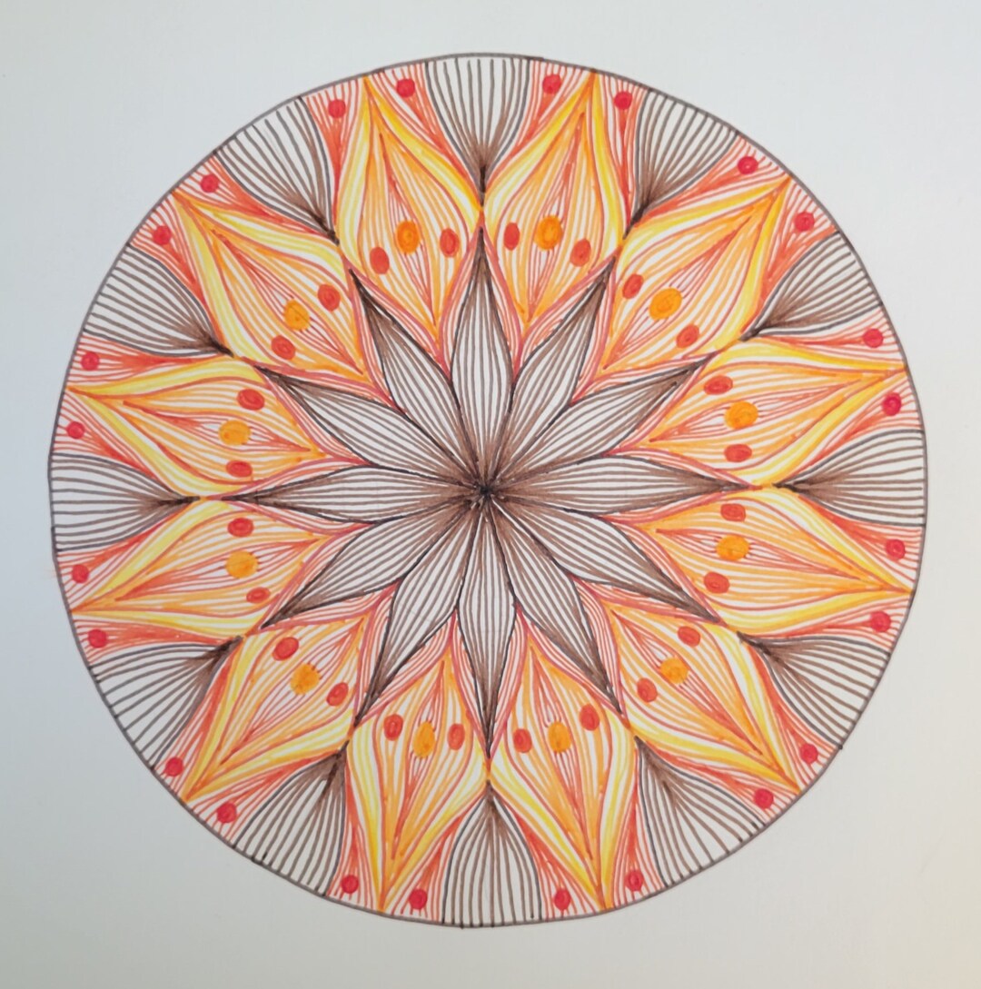 Mandala Print, Geometric Wall Decor, Tarot Art - Wands, Elements Art ...