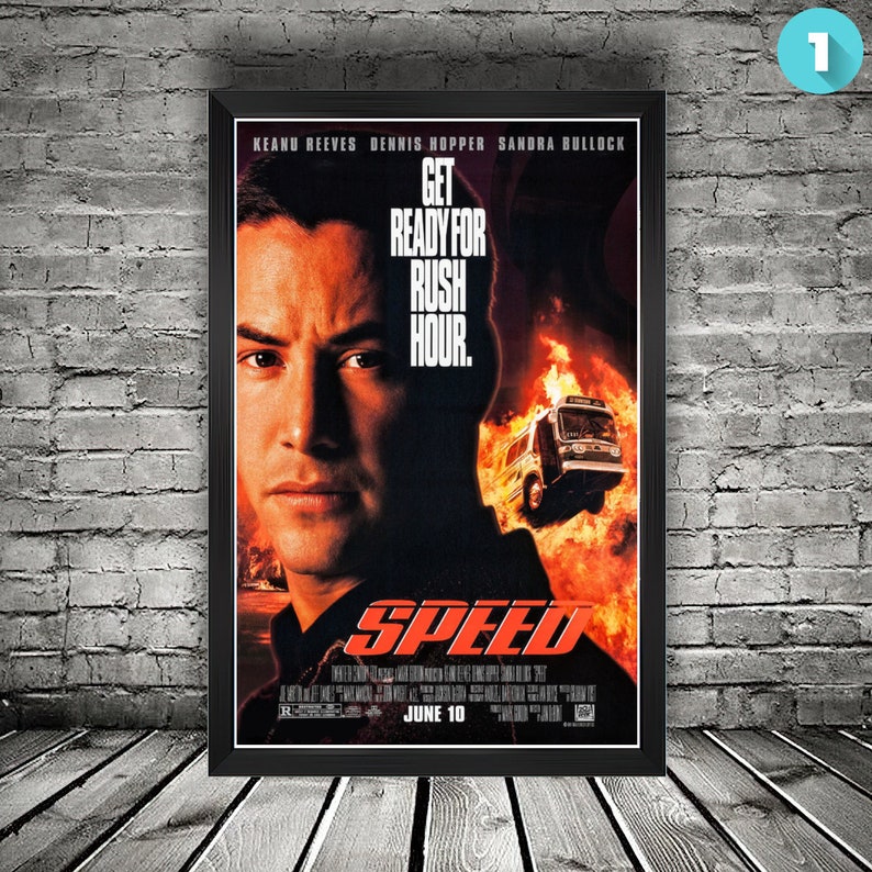 Speed 1994 Movie Posters Keanu Reeves Sandra Bullock Home Decor Gift ...