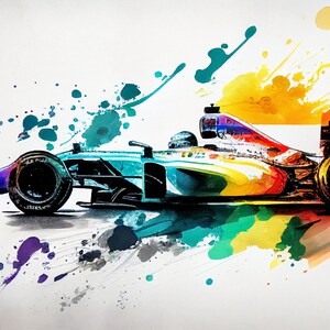 Formula One Watercolor SVG, Formula 1 Poster, Formula 1 Wall Art ...