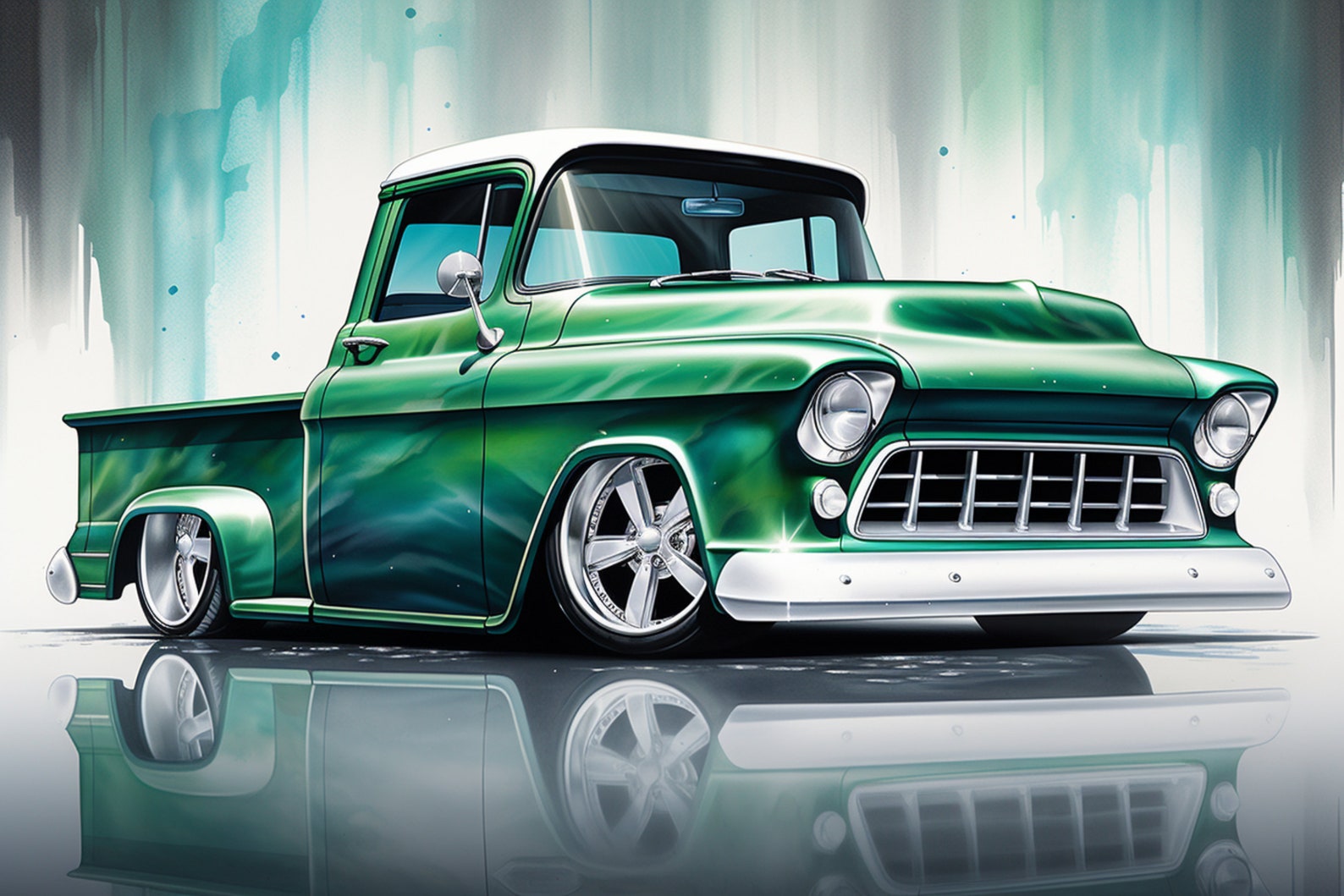 1956 Chevy Truck SVG and PNG Files, Office Art, Wall Art, Muscle Car ...