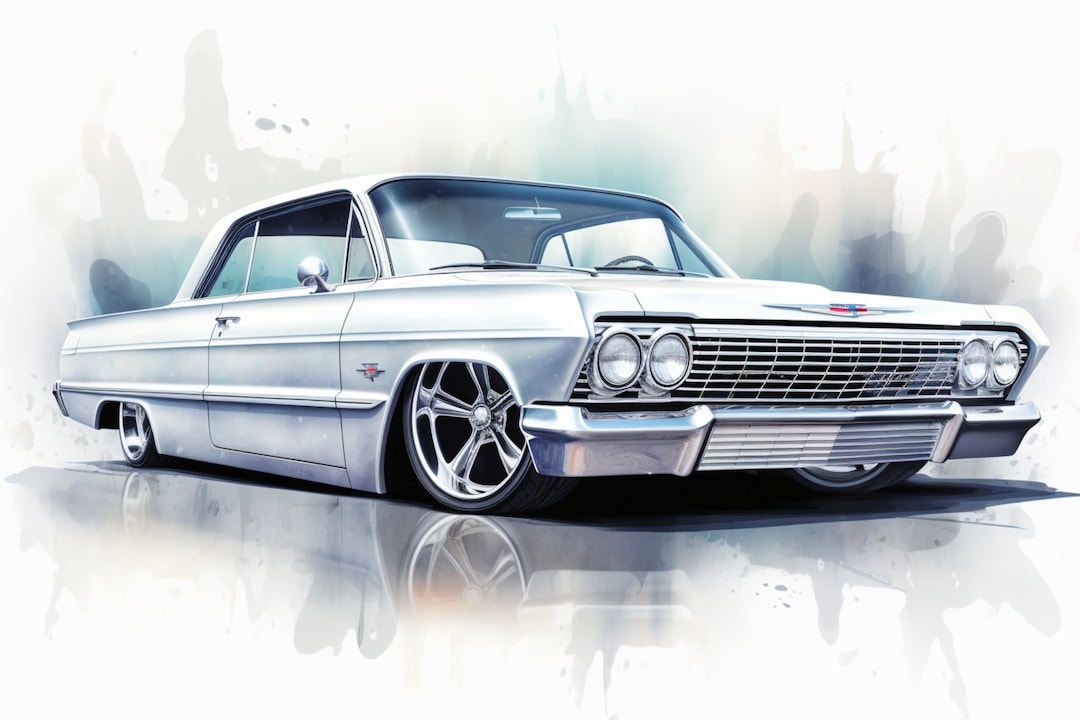 1964 Chevy Impala SVG and PNG Files, Office Art, Wall Art, Muscle Car ...