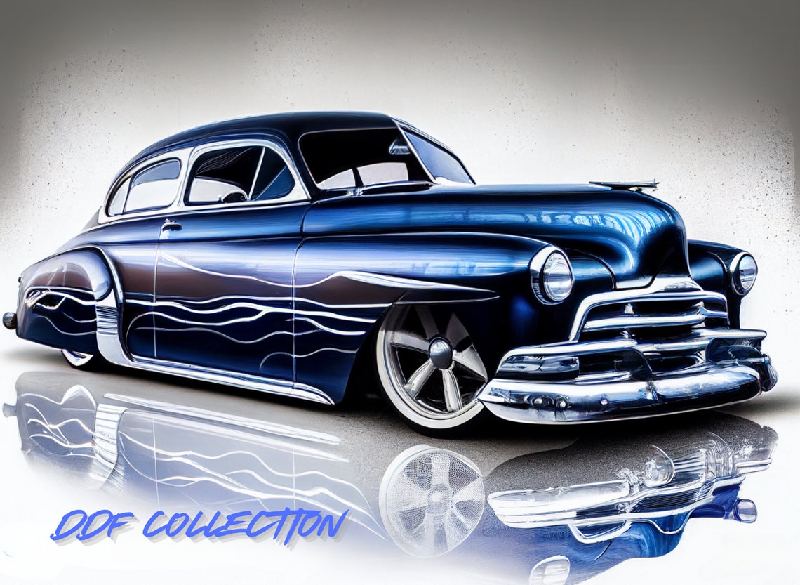 1951 Chevy Sedan SVG PNG, Classic Car Clipart, Vintage Chevrolet ...