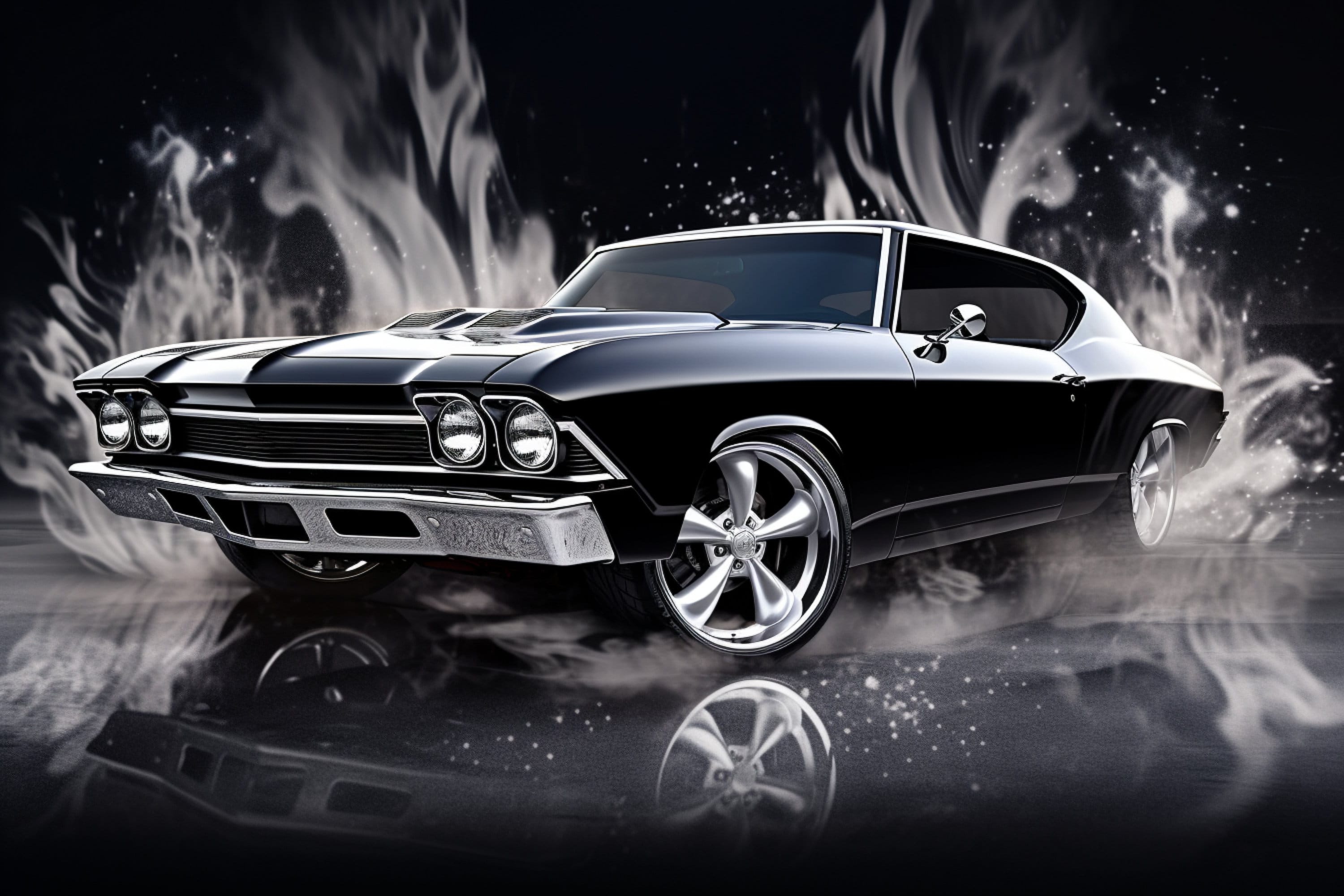 1968 Chevy Chevelle SVG and PNG Files, Office Art, Wall Art, Muscle Car ...